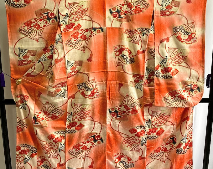 Vintage Japanese Kimono Furisode With Beautiful Motifs - Etsy
