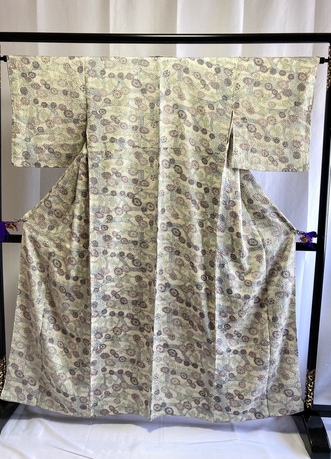 Vintage Japanese Silk Kimono Beautiful Pattern - Etsy