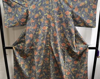 Vintage Japanese Silk Kimono - Beautiful Pattern - Etsy