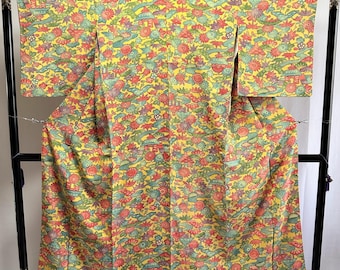 Vintage Japanese Silk Kimono - Beautiful Pattern - Etsy