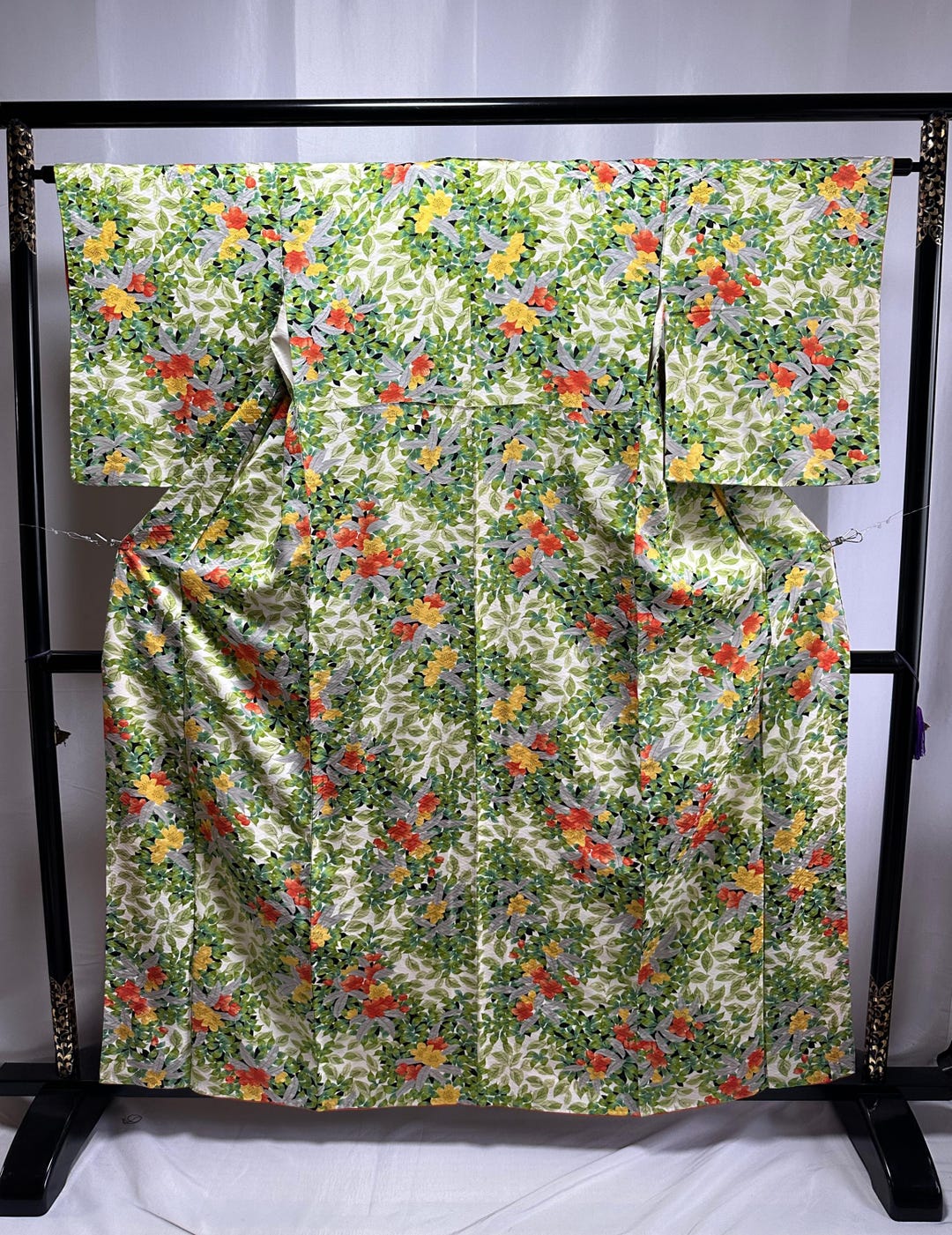 Vintage Japanese Silk Kimono Beautiful Pattern - Etsy