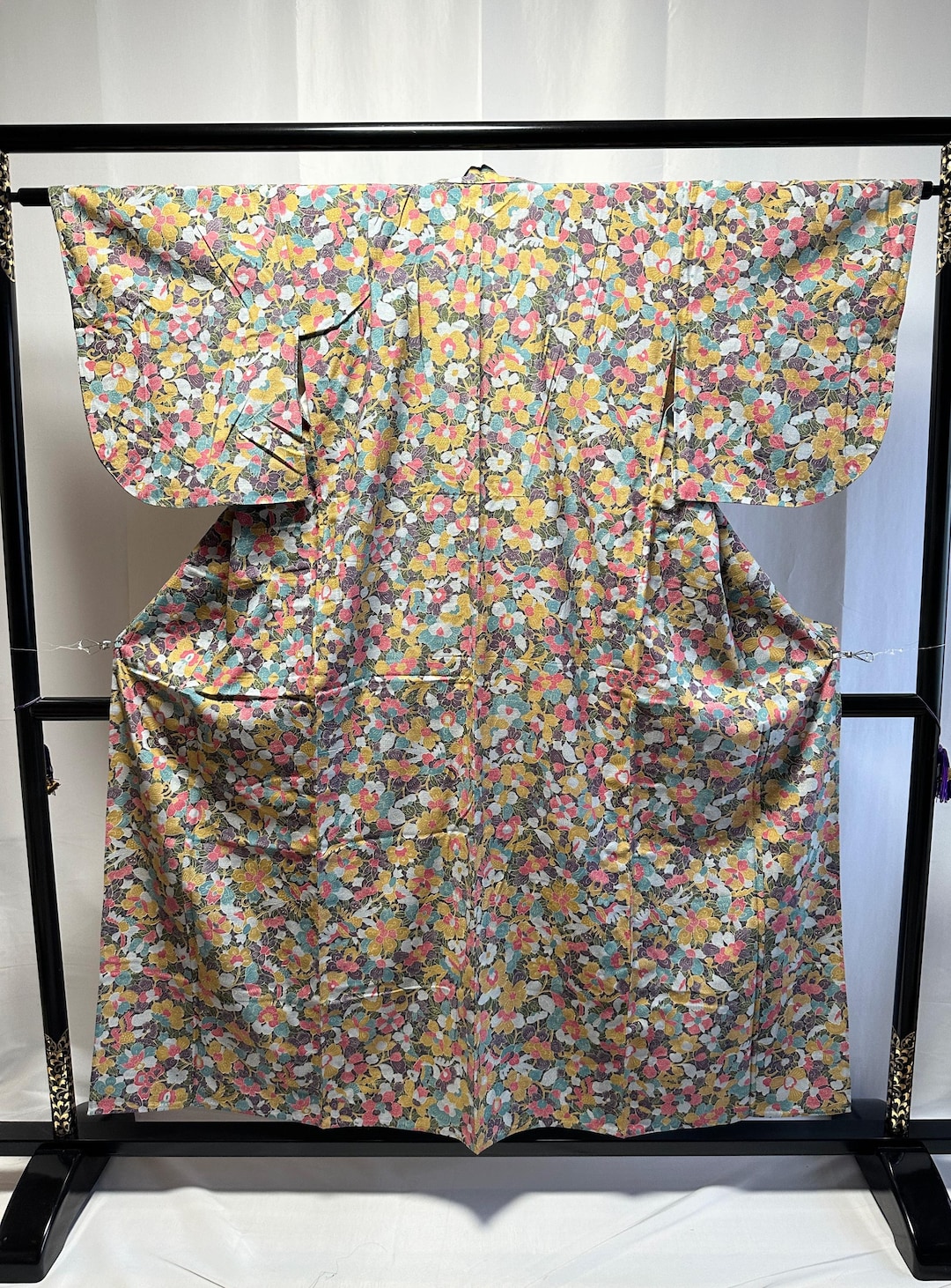 Vintage Japanese Silk Kimono - Chic Color - Etsy UK