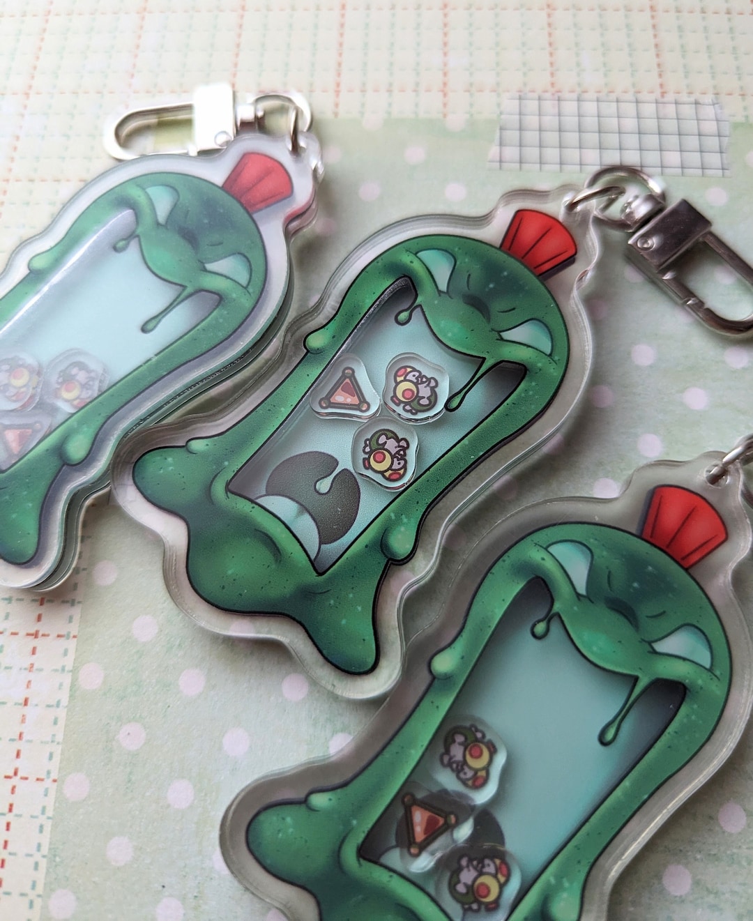 Mudmouth Salmon Run Splatoon Inspired Acrylic Shaker Keychain - Etsy