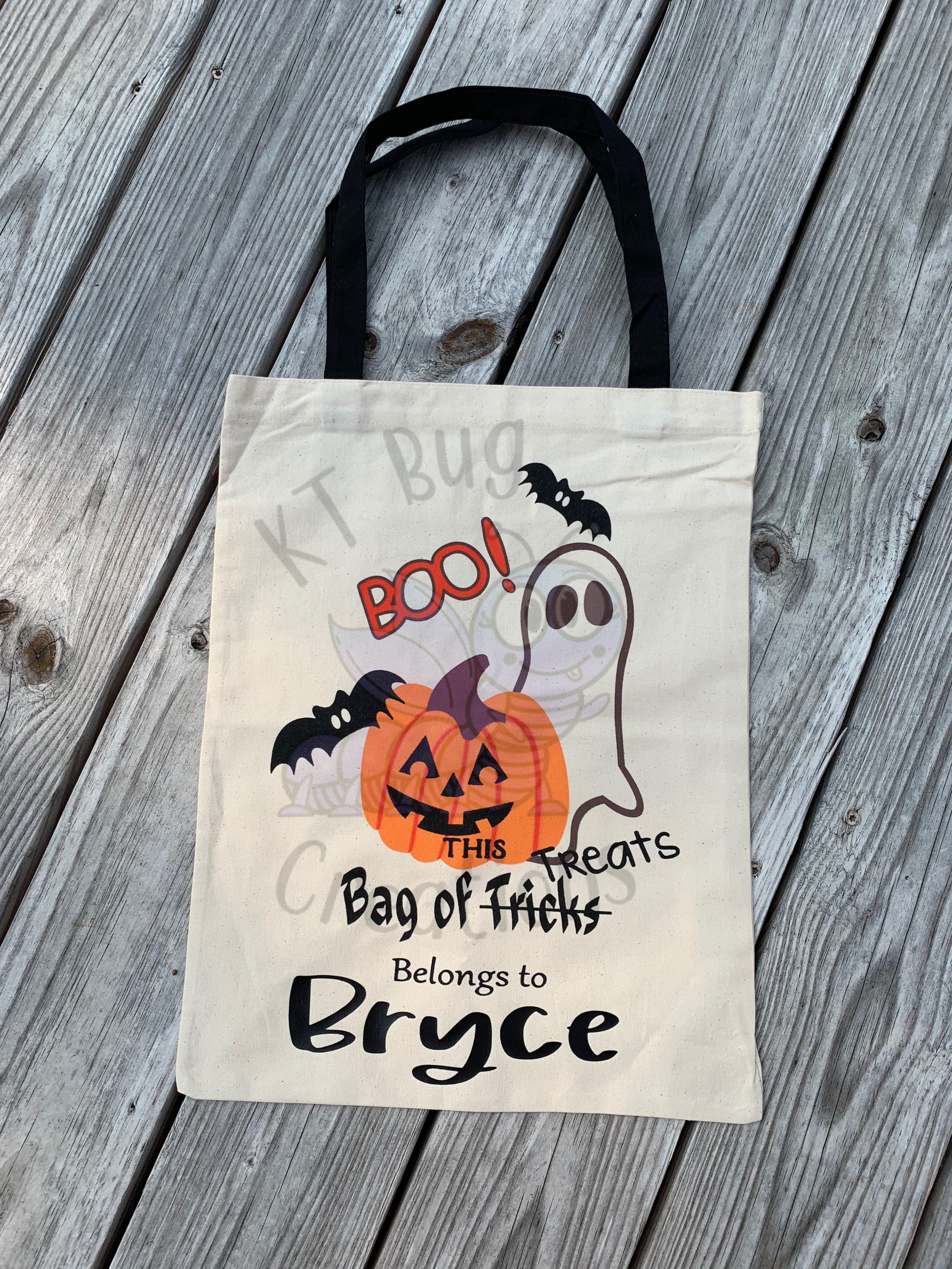 Personalized Trick or Treat Bag | Halloween Bag | Name Trick or Treat ...