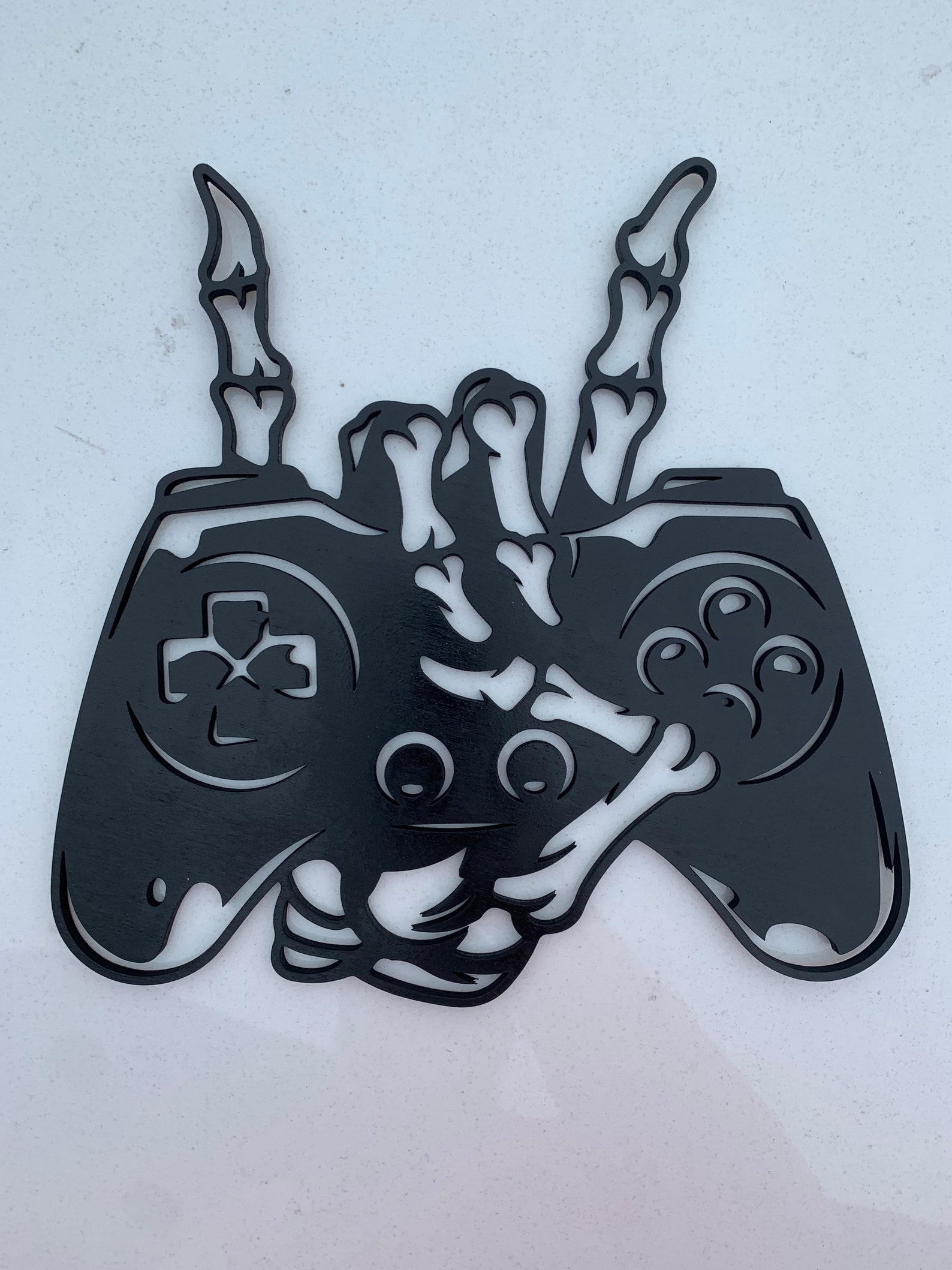 Skeleton Hand Controller Sign Gamer Gift - Etsy