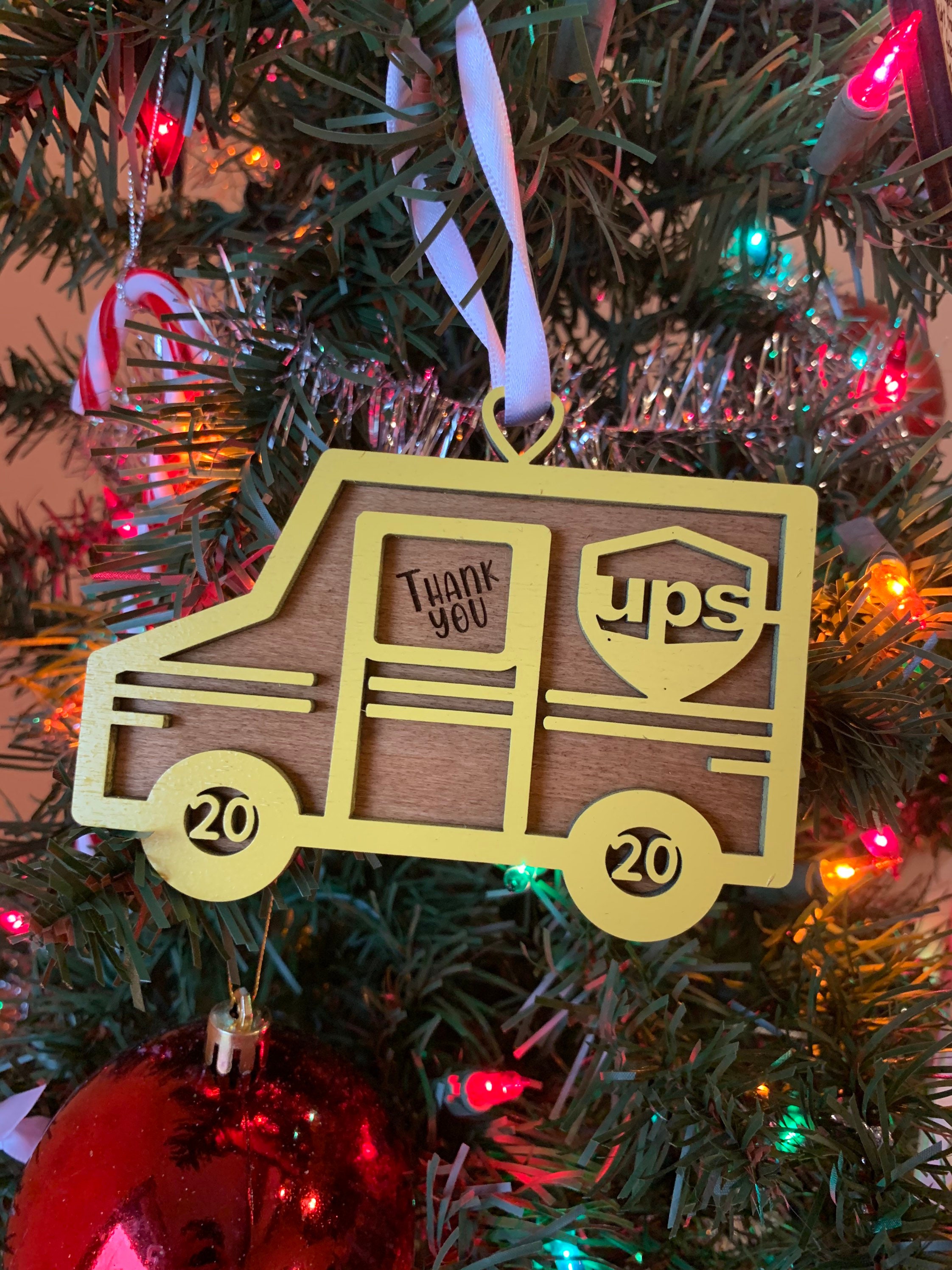 Driver Thank You Christmas Ornament | Delivery Driver Gift | UPS Thank ...