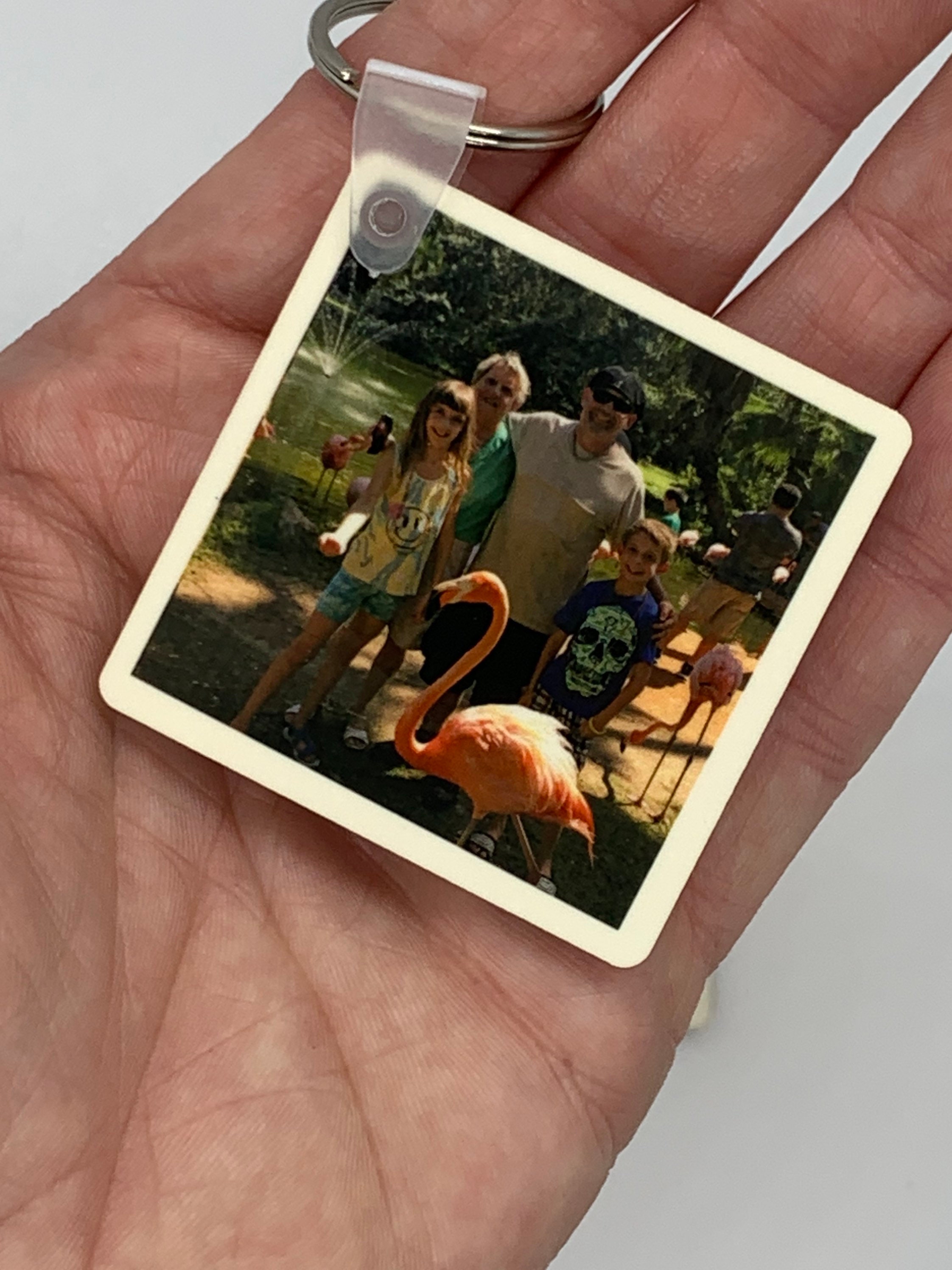 Voice Memo QR Code Picture Keychain Double Sided Keychain With | Etsy