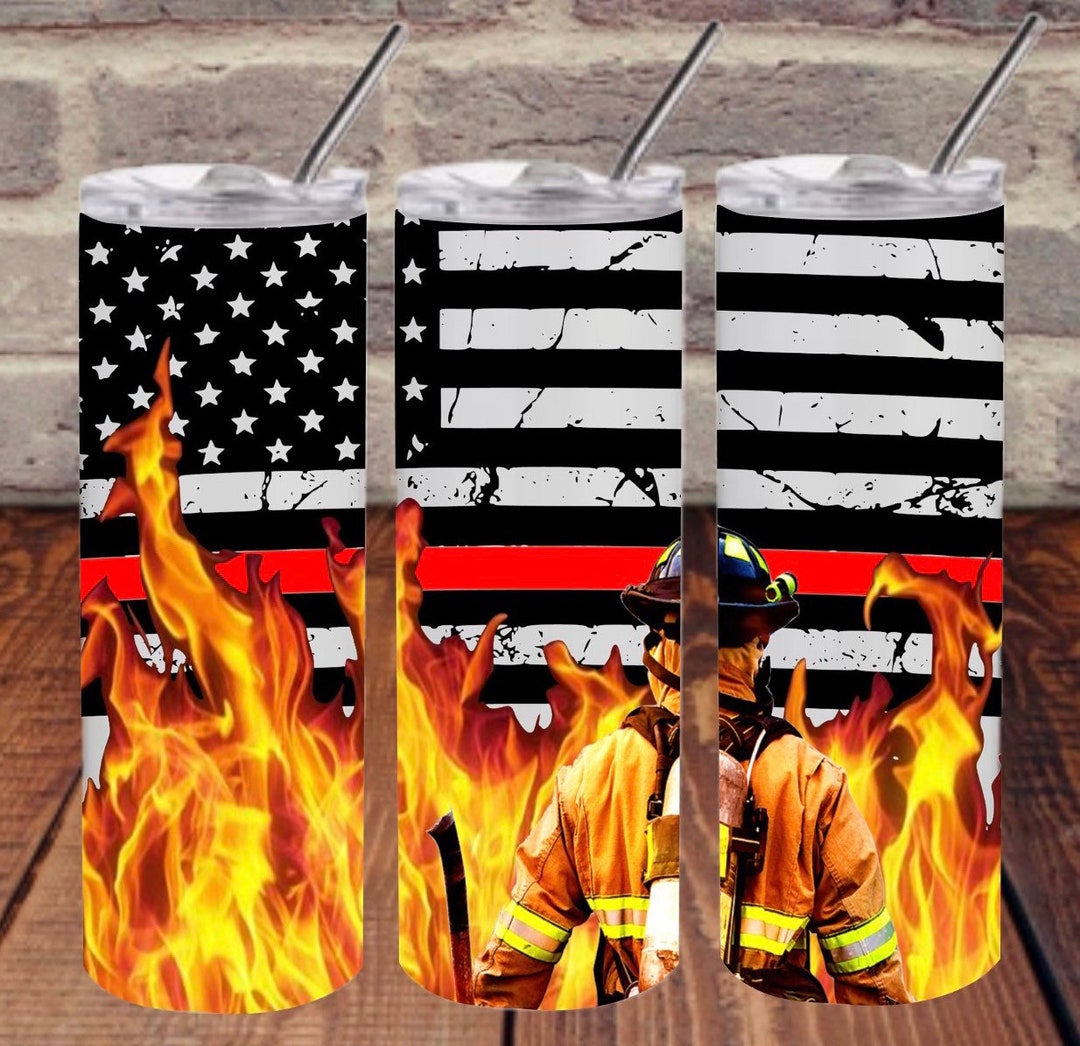 Thin Red Line Firefighters 20 Oz Skinny Sublimation Tumbler - Etsy