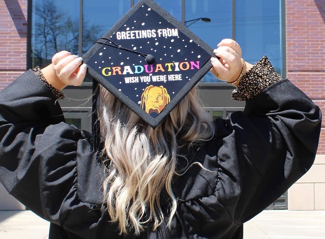 Wish You Were Here - Travis Scott Graduation Cap Topper - Etsy