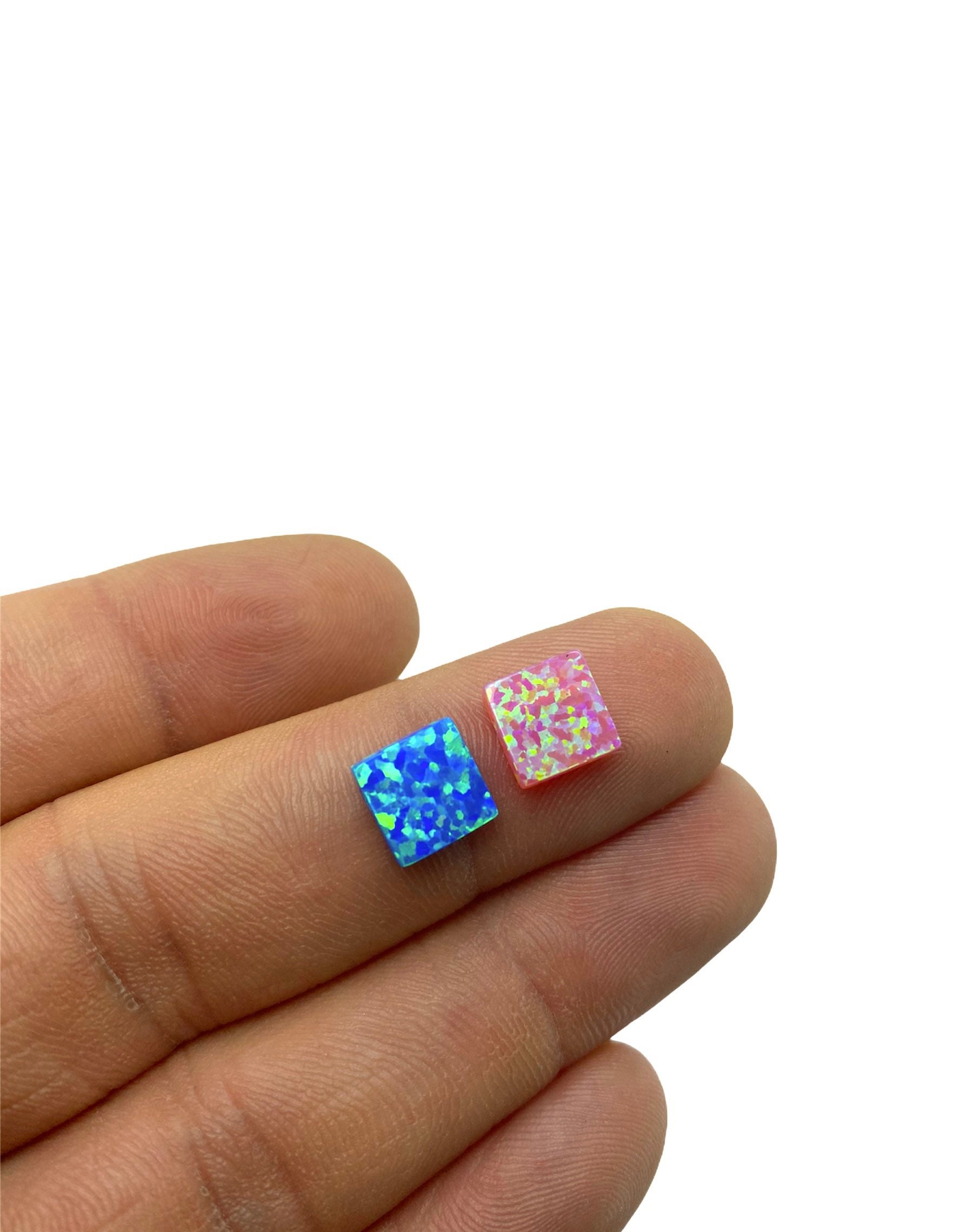 8mm Synthetic Opal Square Opal Square Pendantsquare - Etsy UK