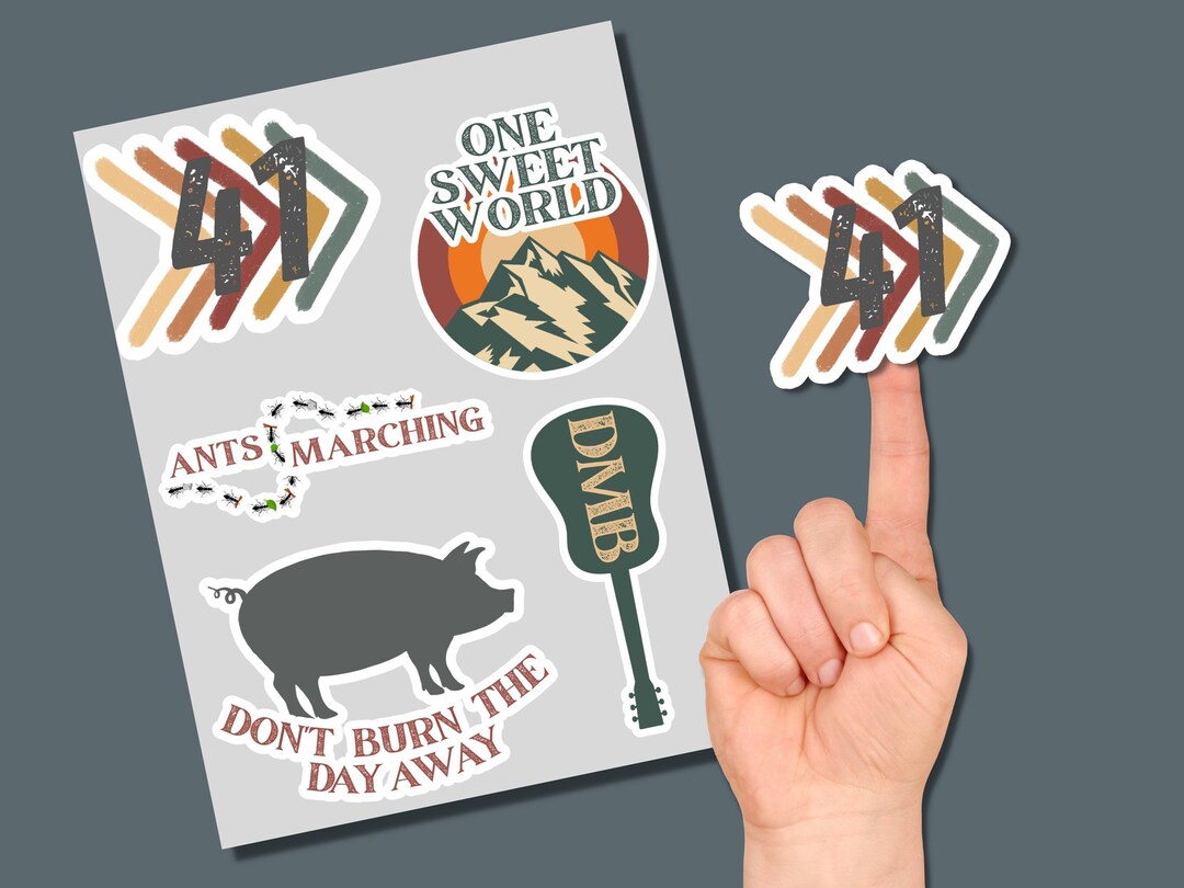 Dave Matthews Stickers , DMB Sticker Pack , Fun 41 Sticker Sheet , Dave ...