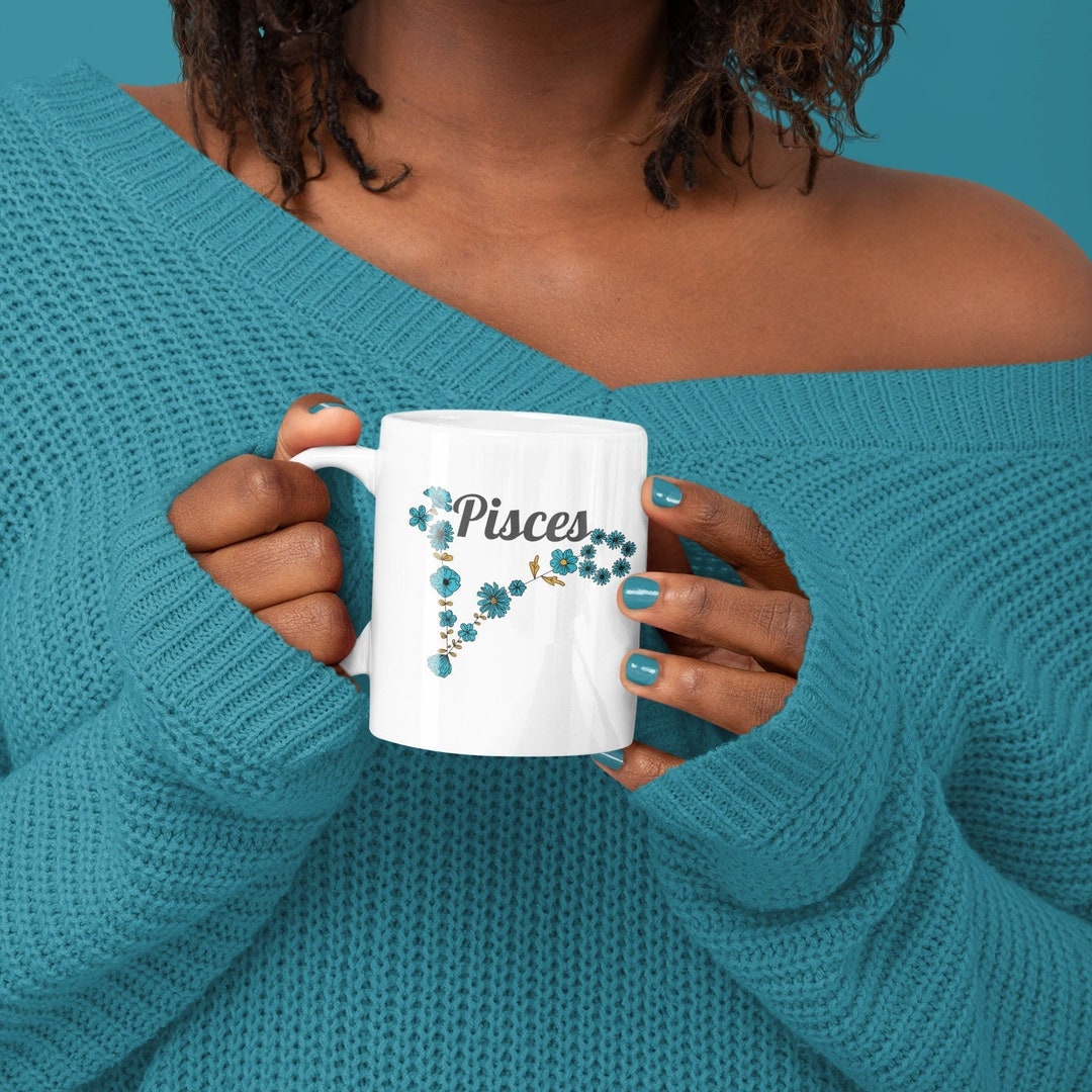 Pisces Coffee Mug Pisces Constellation Mug Zodiac Gift for - Etsy