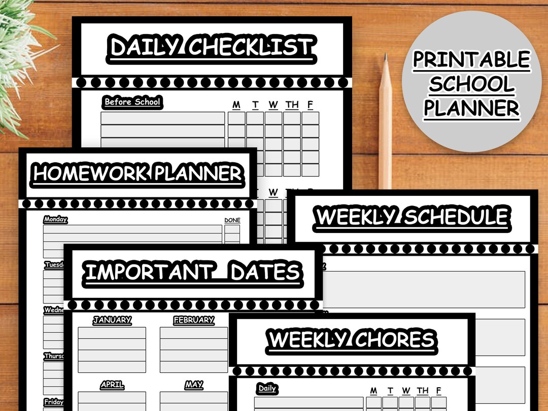 School Planner for Kids 2022-2023 Printable Back to School Daily Weekly ...