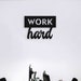 Work Hard Metal Wall Art, Office Motivation Decor - Etsy