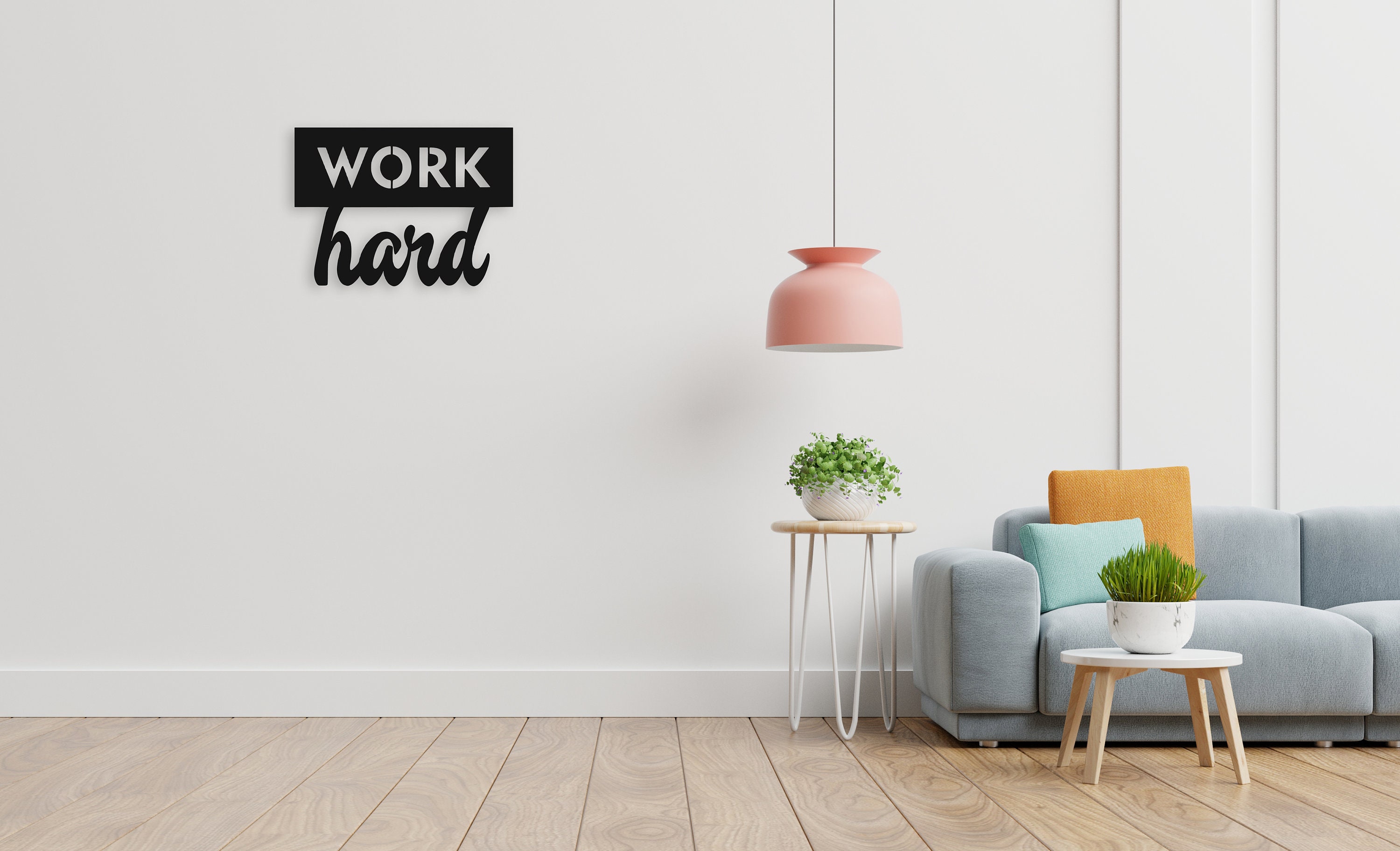 Work Hard Metal Wall Art, Office Motivation Decor - Etsy