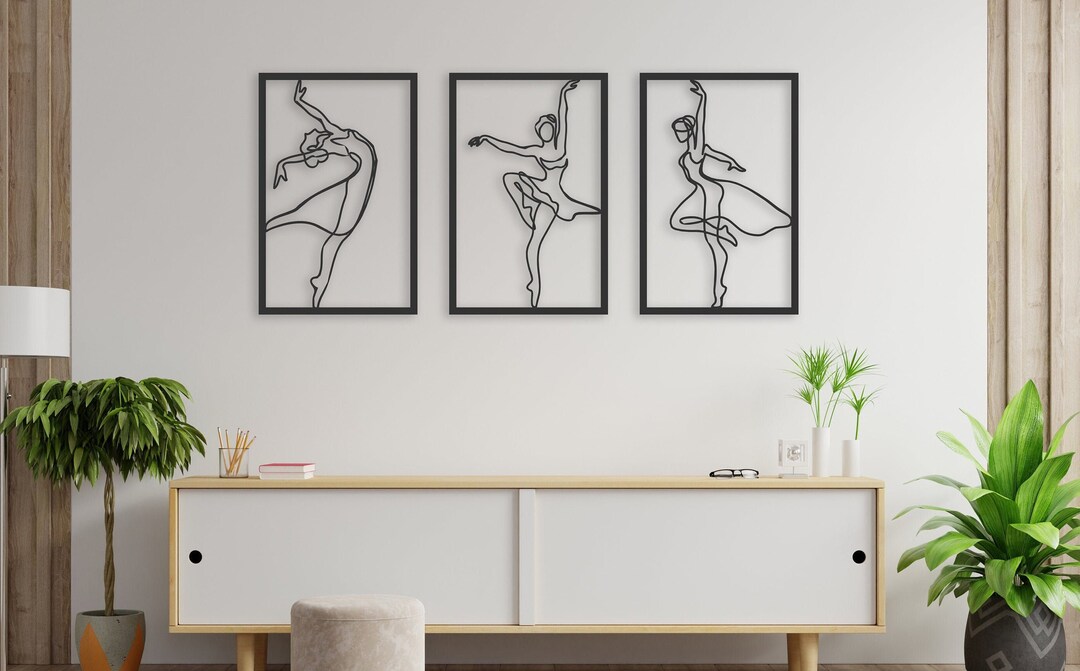 Black Ballerina Wall Art, Ballet Dancer Wall Decor, Dance Decor, Wall ...