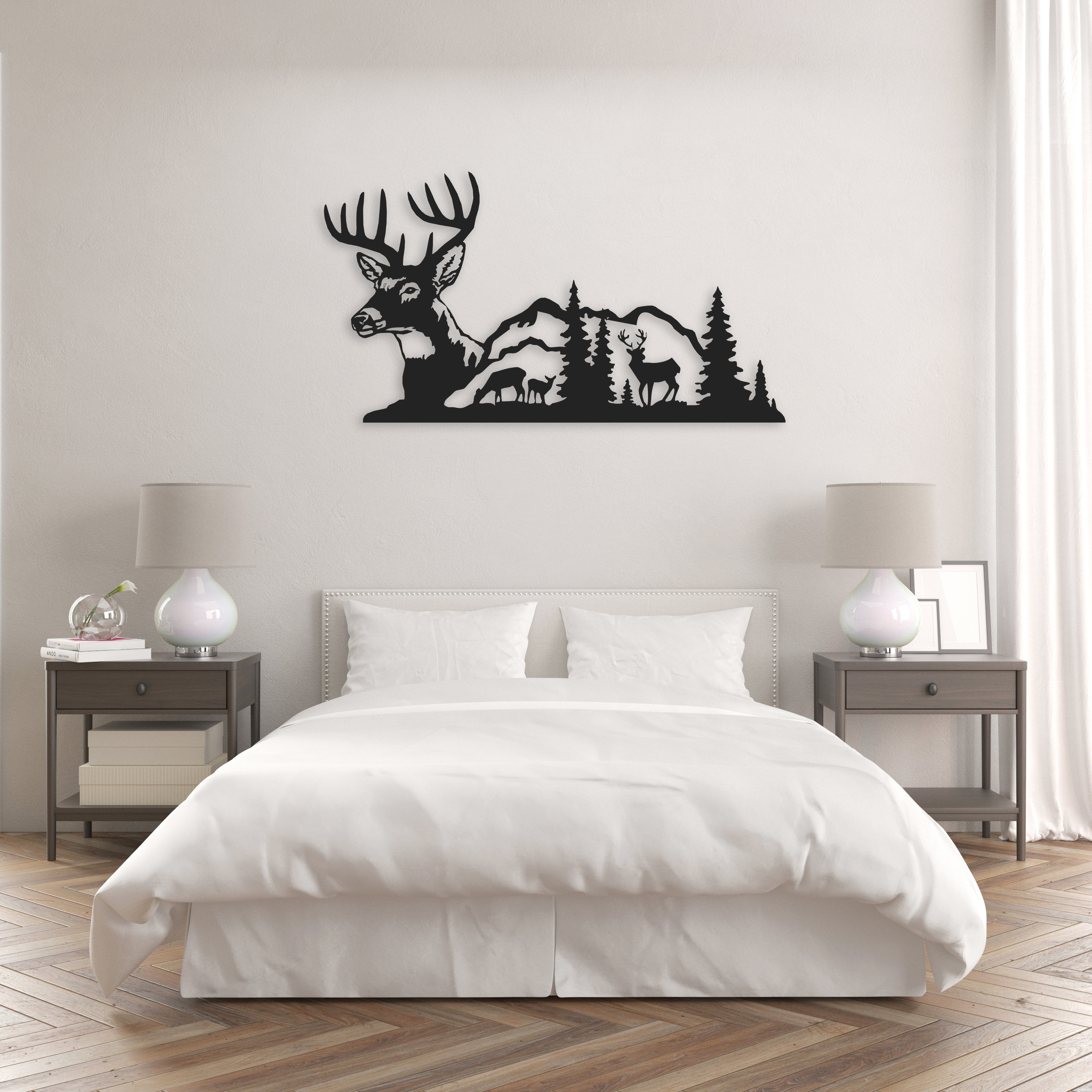 Metal Animal Wall Art Large Deer Metal Wall Decor Wall Art - Etsy