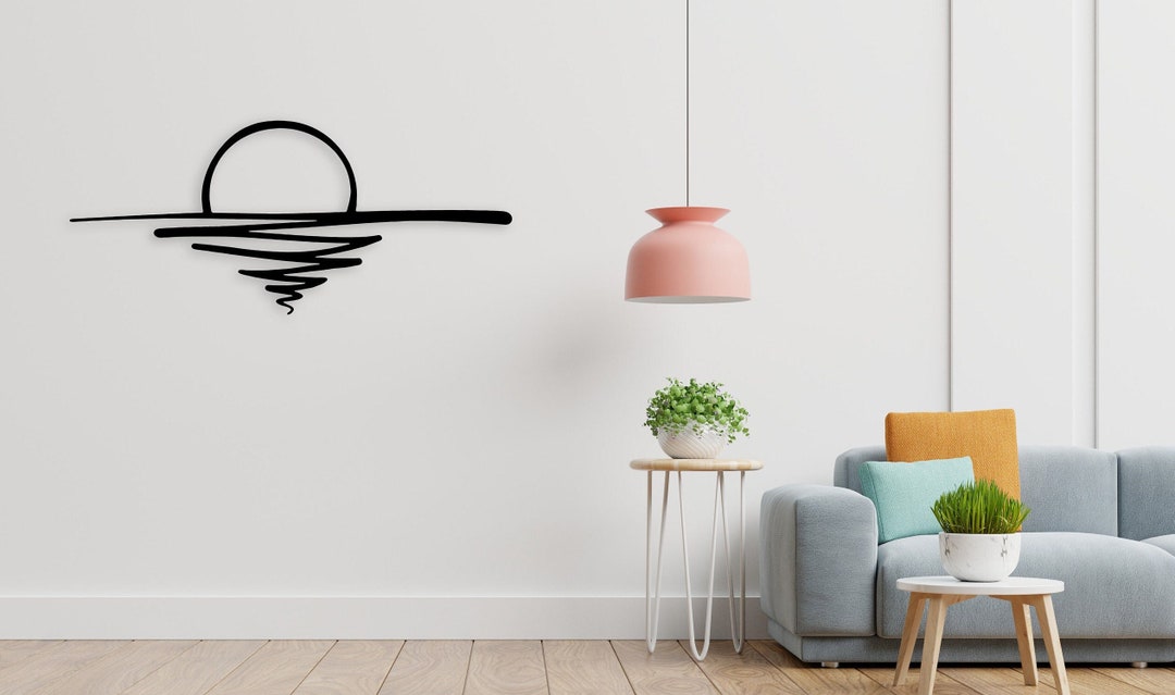 Sun Themed Metal Wall Decor, Sunset Outdoor Large Wall Art Decor ...