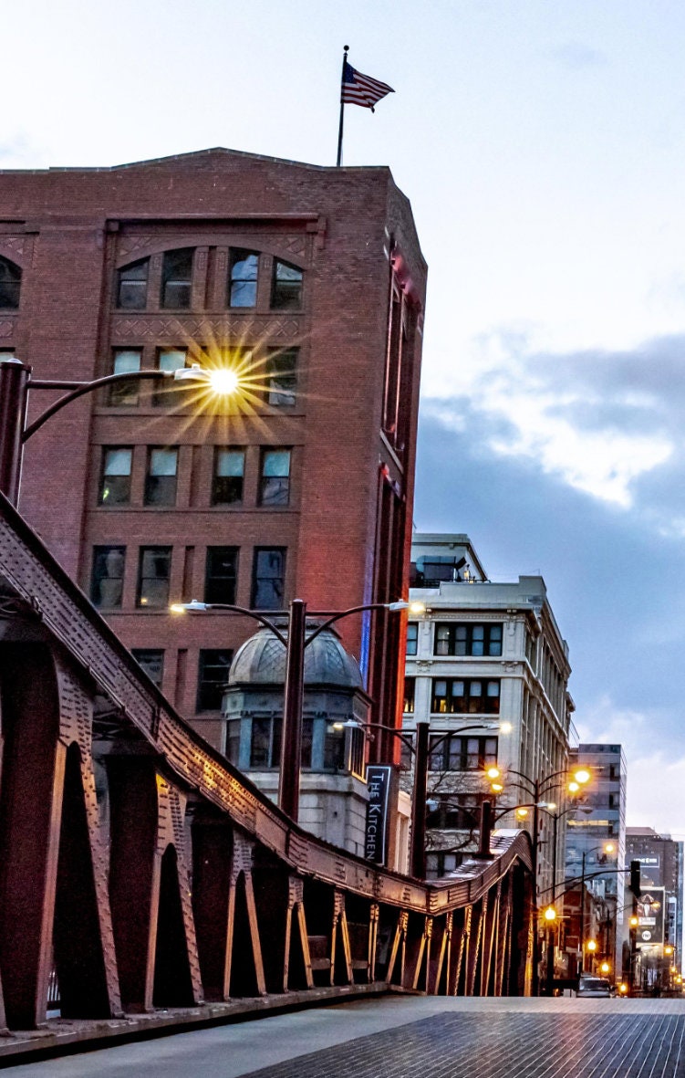 Chicago Street Photography, Clark Street Bridge Near Northside Loop ...