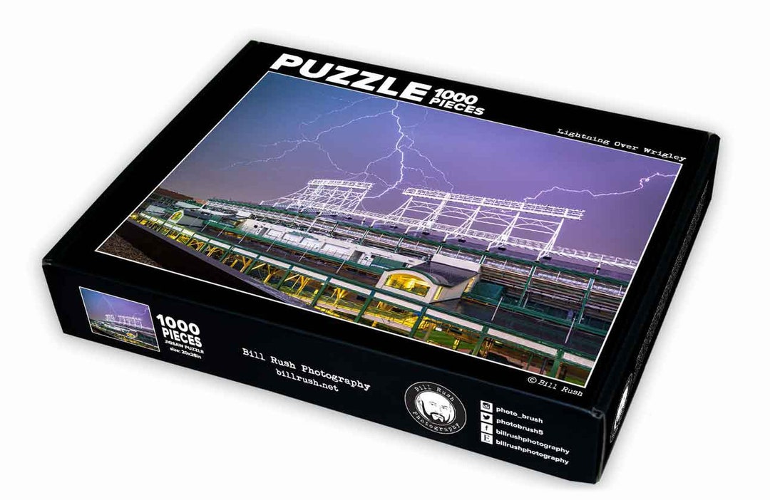 Lightning Over Wrigley Jigsaw Puzzle - 1000 Piece, 99 Piece, Original ...