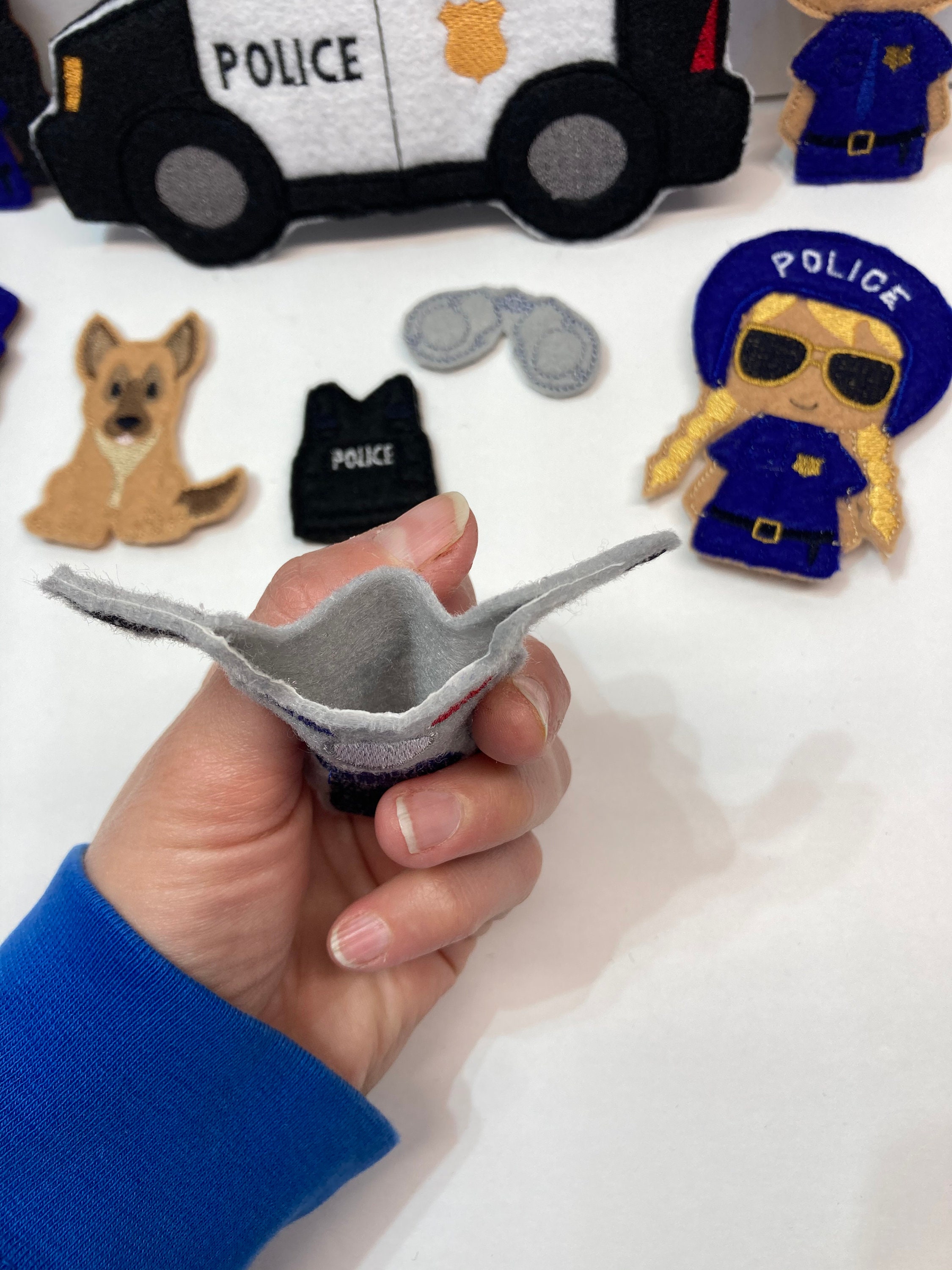 Police Finger Puppet Set With Car Bag | Etsy