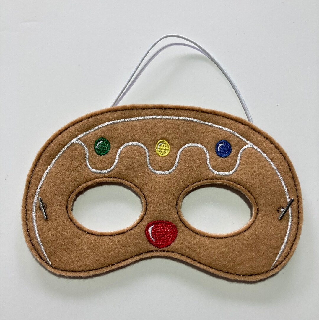 Gingerbread Dress Up/pretend Play Mask Christmas Halloween Costume ...