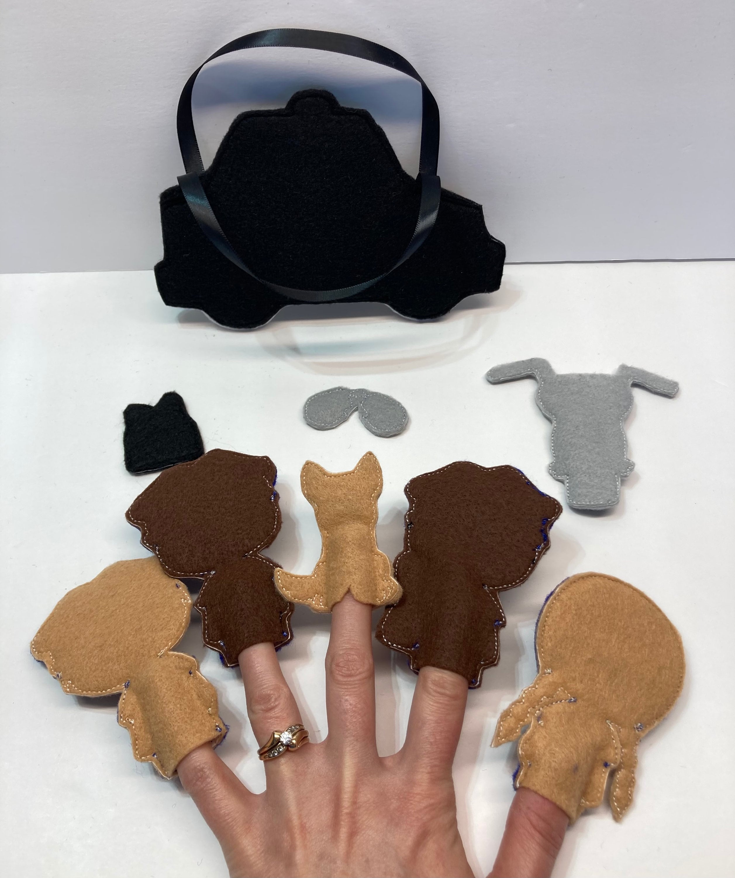 Police Finger Puppet Set With Car Bag | Etsy