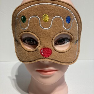 Gingerbread Dress Up/pretend Play Mask Christmas Halloween Costume ...