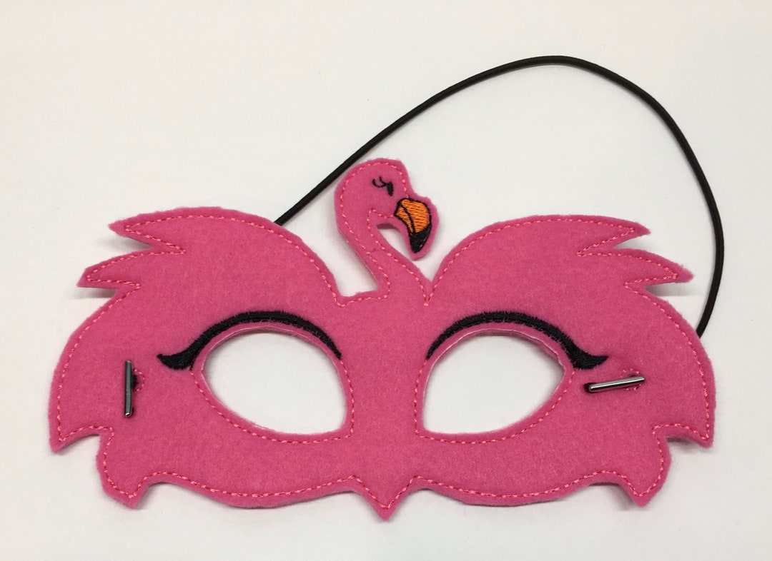 Flamingo Dress Up/pretend Play Mask Pink Bird Costume Halloween ...
