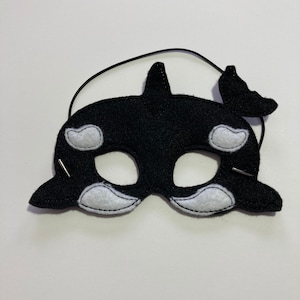 Felt Orca Whale Mask: Embroidered Halloween Costume, Party Favor - Etsy