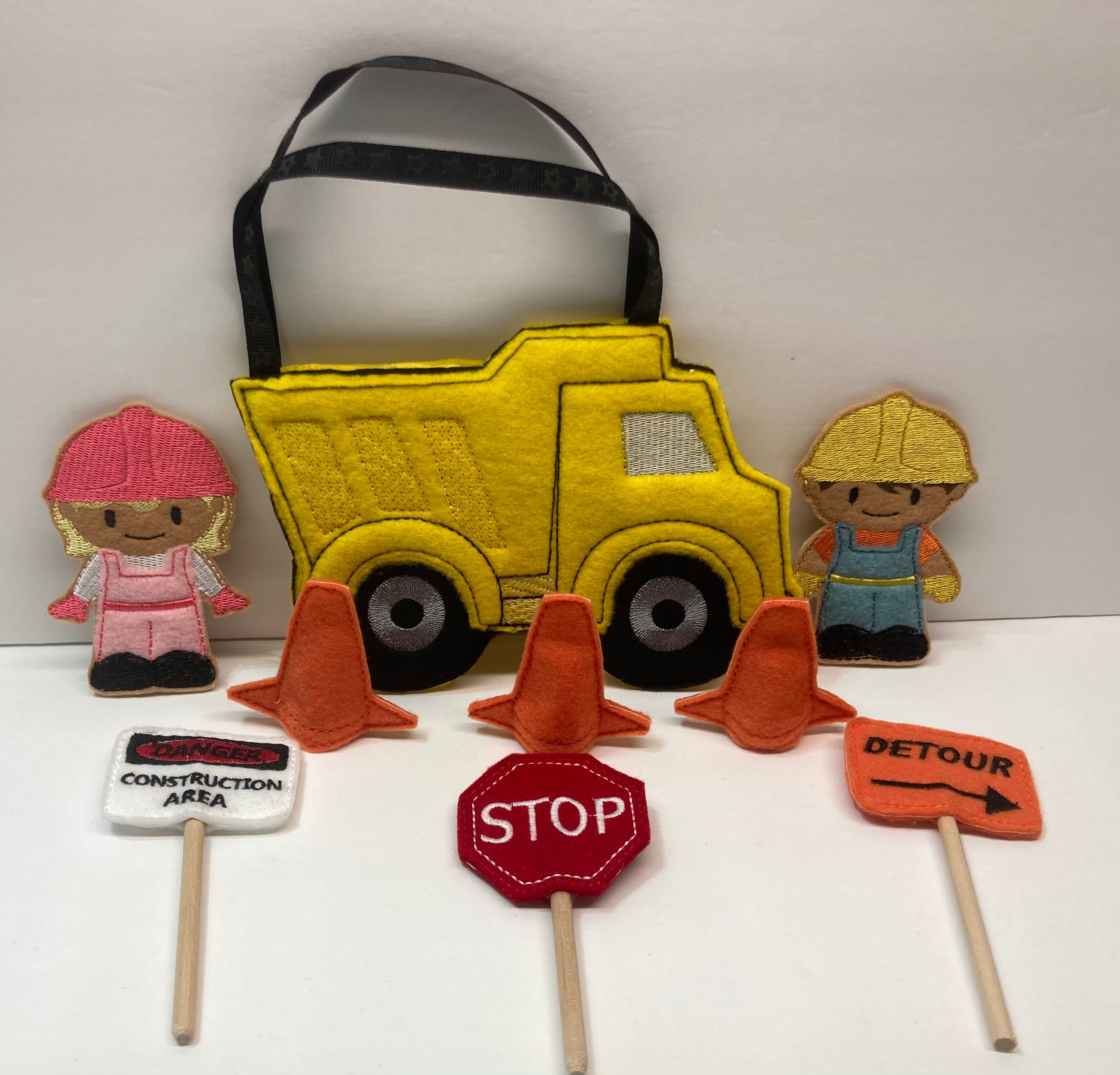 Construction Worker Play Set/ Finger Puppets | Etsy