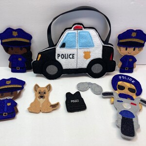 Police Finger Puppet Set With Car Bag | Etsy