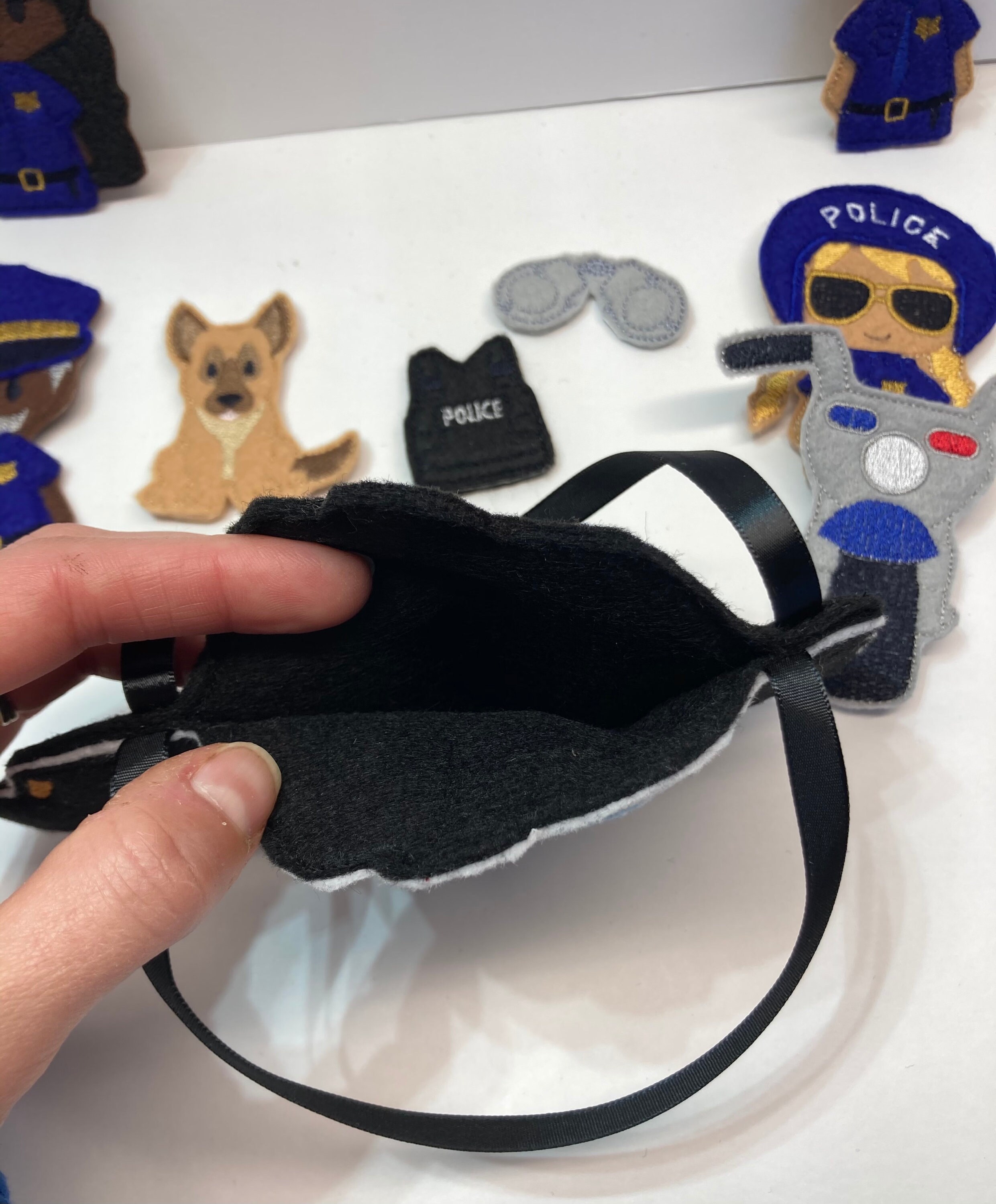 Police Finger Puppet Set With Car Bag | Etsy