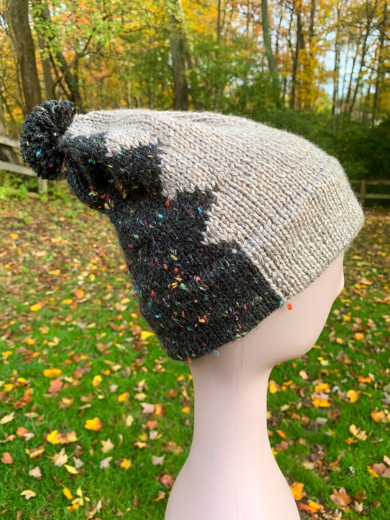 KNITTING PATTERN Socorro Two Color Knit Hat Pattern With - Etsy