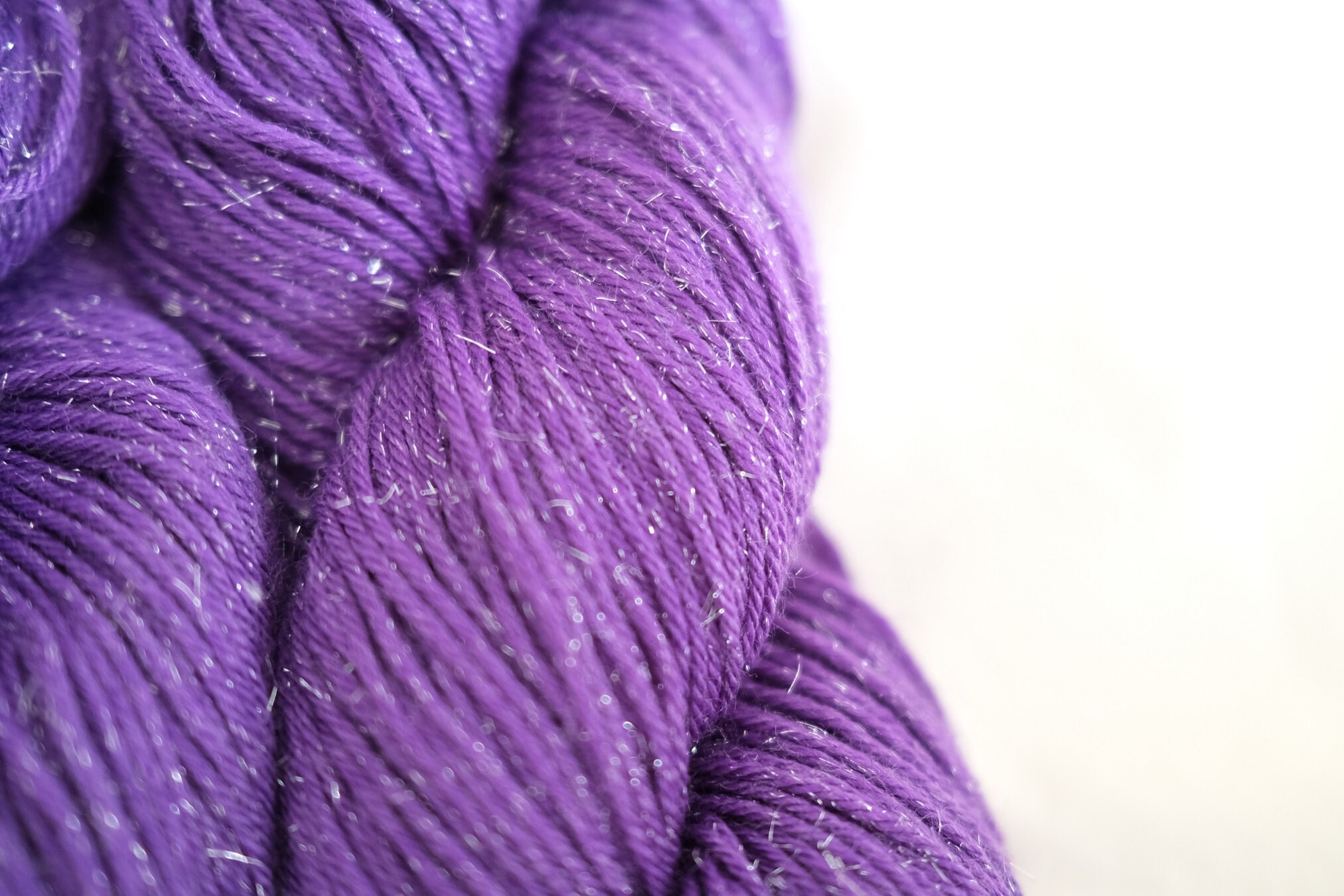 YARN DESTASH Uru Yarn Sugared Sport by Knitcrate Lapis Superwash Merino ...