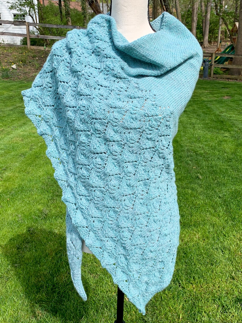 KNIT Pattern - Tiptoe Through the Tulips Wrap Oversize Generous ...