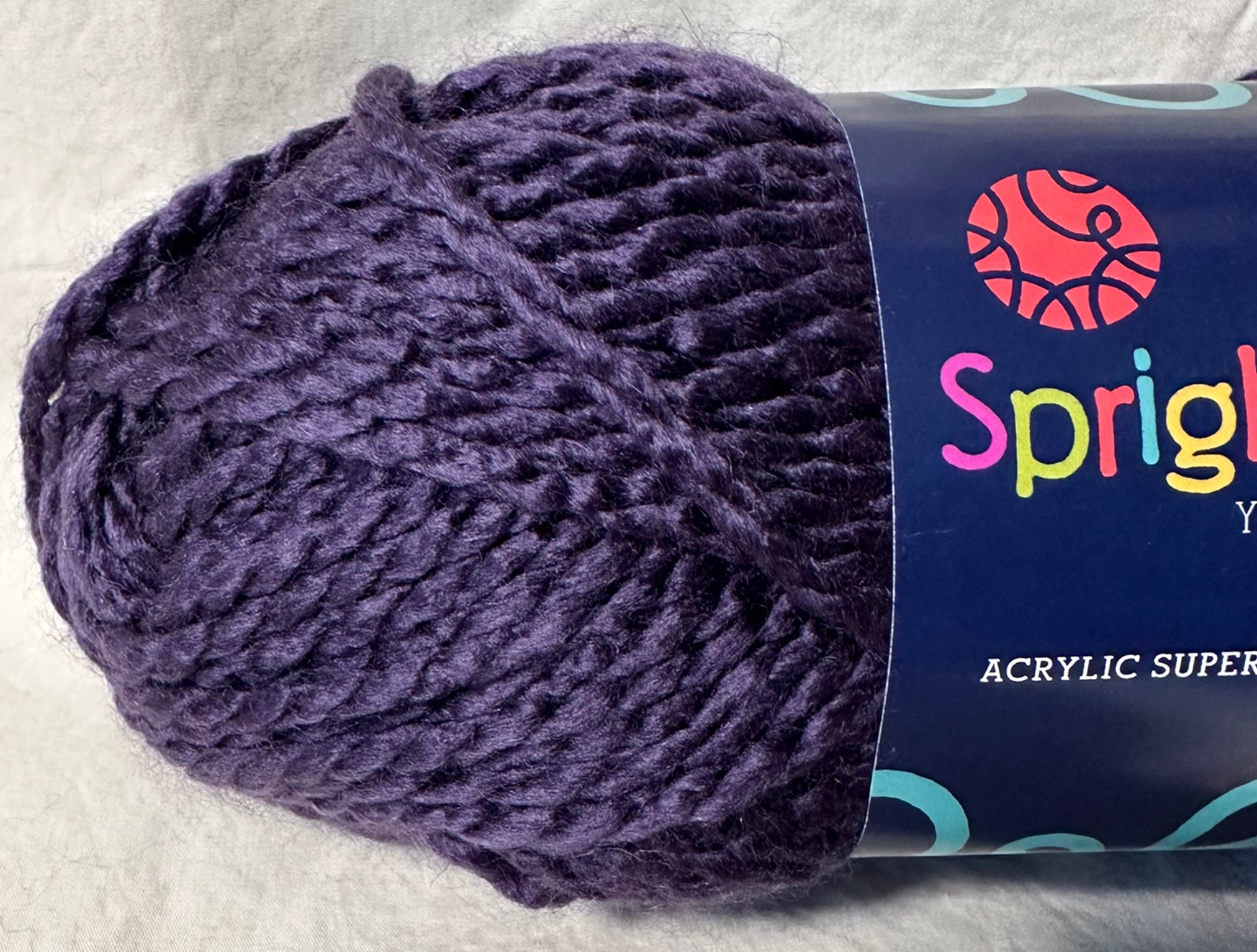 YARN DESTASH Sprightly Yarns Acrylic Super Bulky Bluprint Dark Purple ...