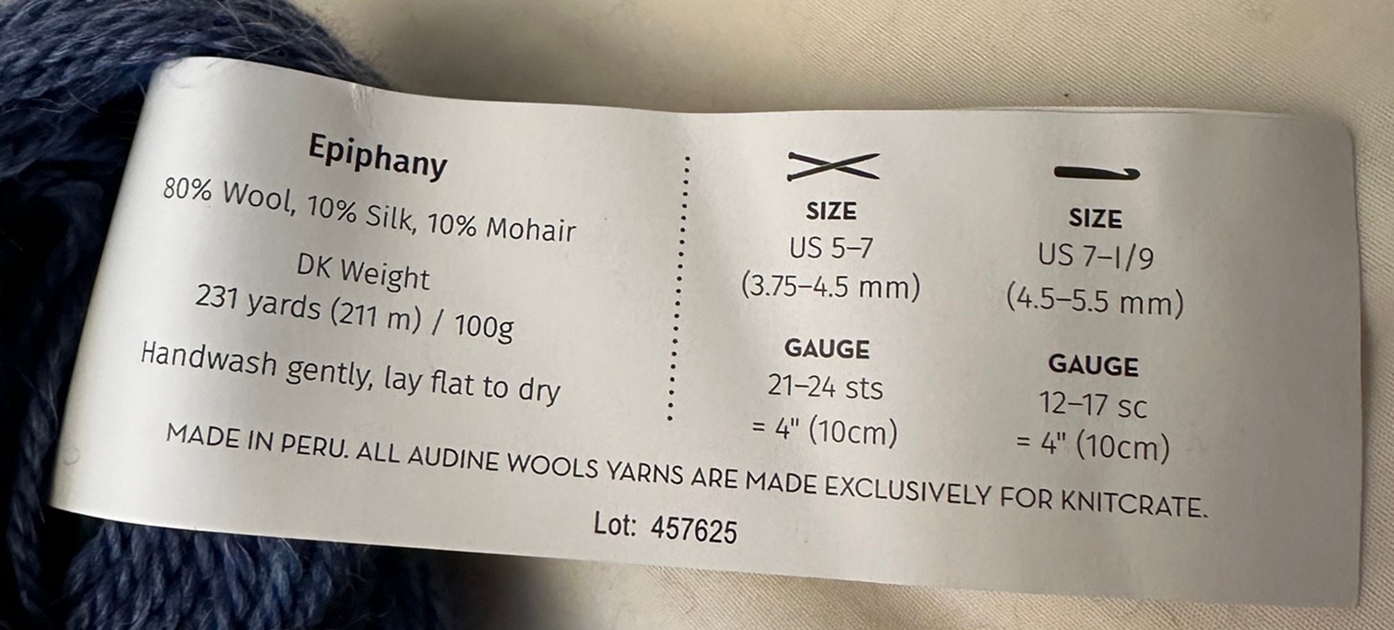 YARN DESTASH Audine Wools Calm by Knitcrate Wool Silk Mohair Blue DK - Etsy