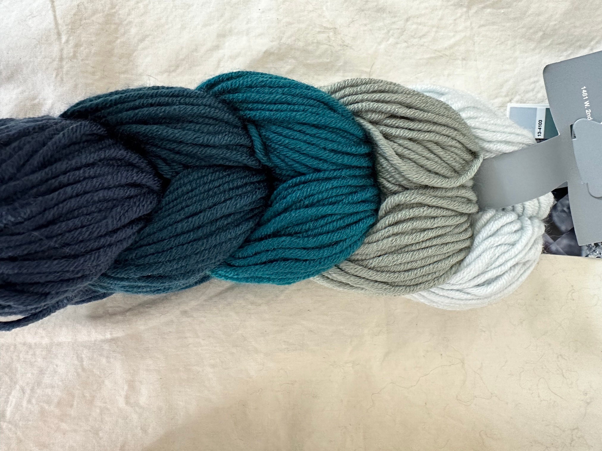 DESTASH YARN: Caron X Pantone Minis Acrylic Nylon Wool Bulky Blues ...