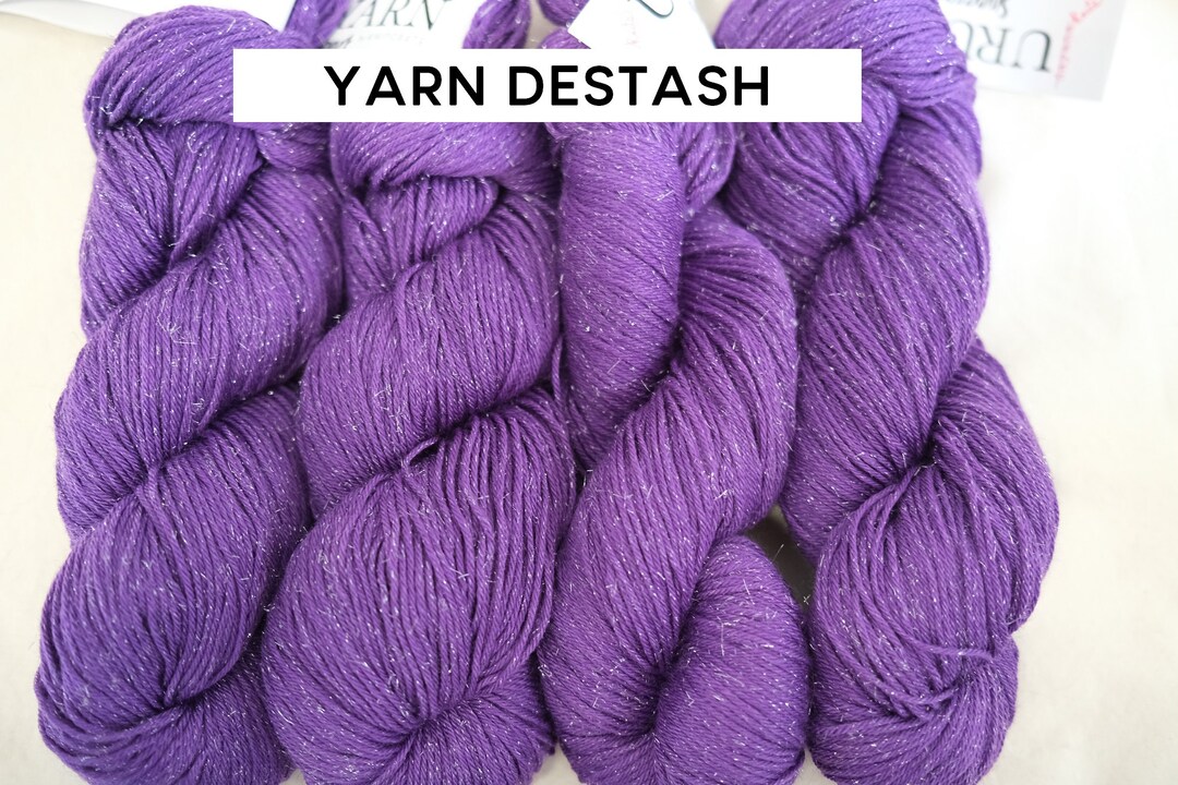 YARN DESTASH Uru Yarn Sugared Sport by Knitcrate Lapis Superwash Merino ...