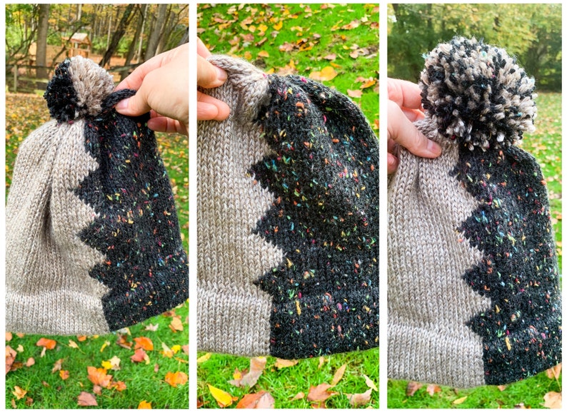 KNITTING PATTERN Socorro Two Color Knit Hat Pattern With - Etsy