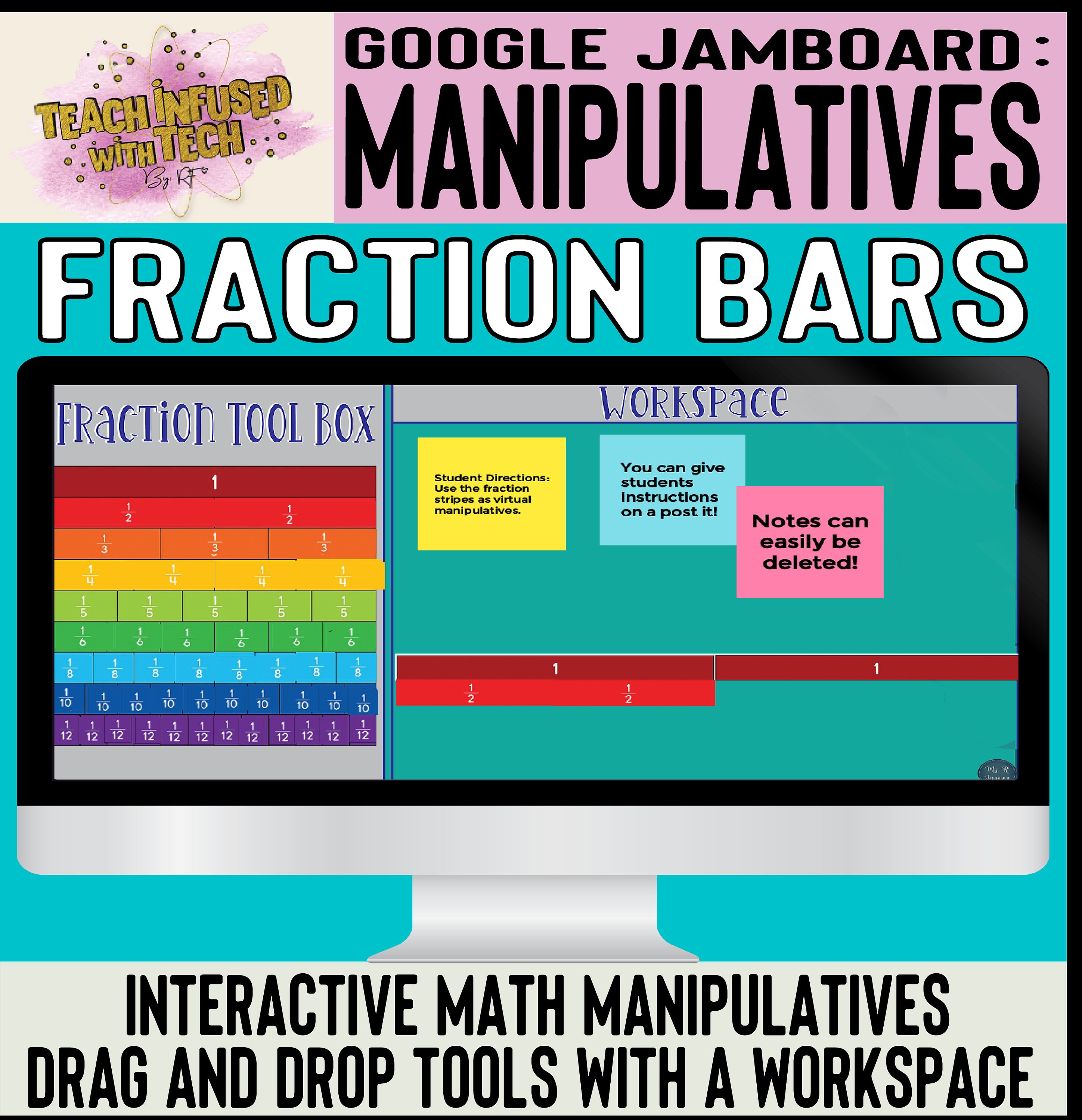 Google Workspace for Education Interactive Math Mat: Fraction Bars ...