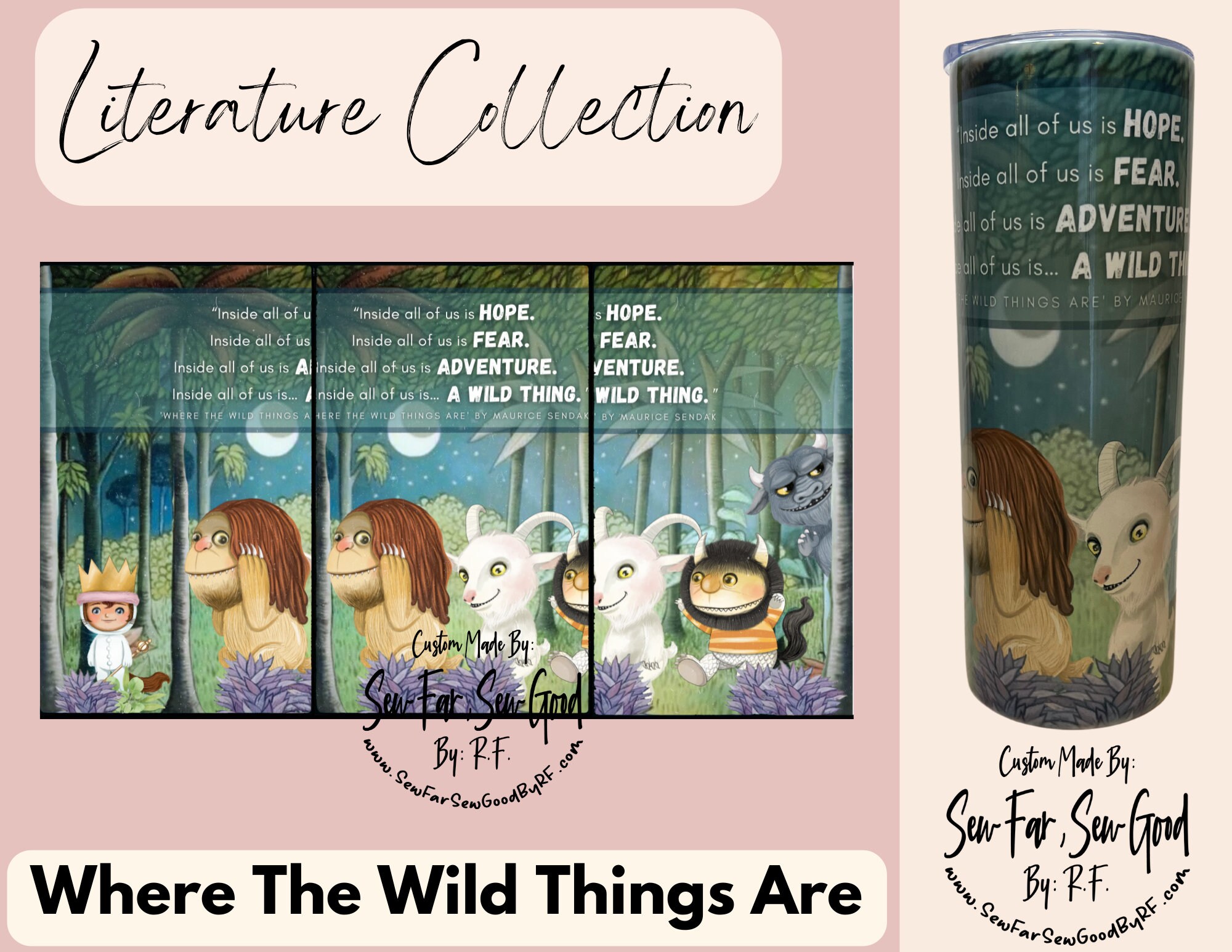 Where the Wild Things Are, Literature Collection: Tumbler Wrap, Digital ...