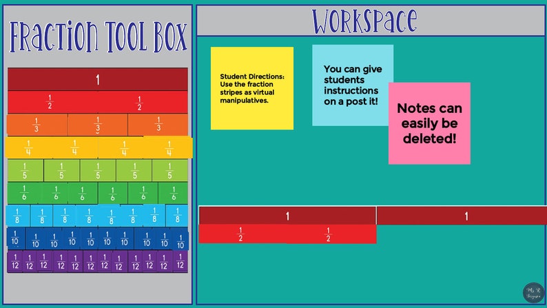 Google Workspace for Education Interactive Math Mat: Fraction Bars ...