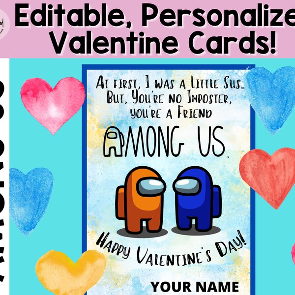 Among Us Valentine Card - Etsy