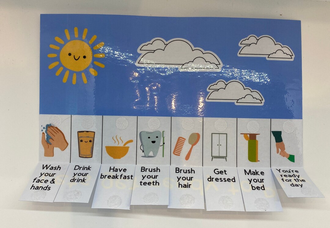 Morning Routine Chart Helps Create a Wake up Routines for Your Toddler ...