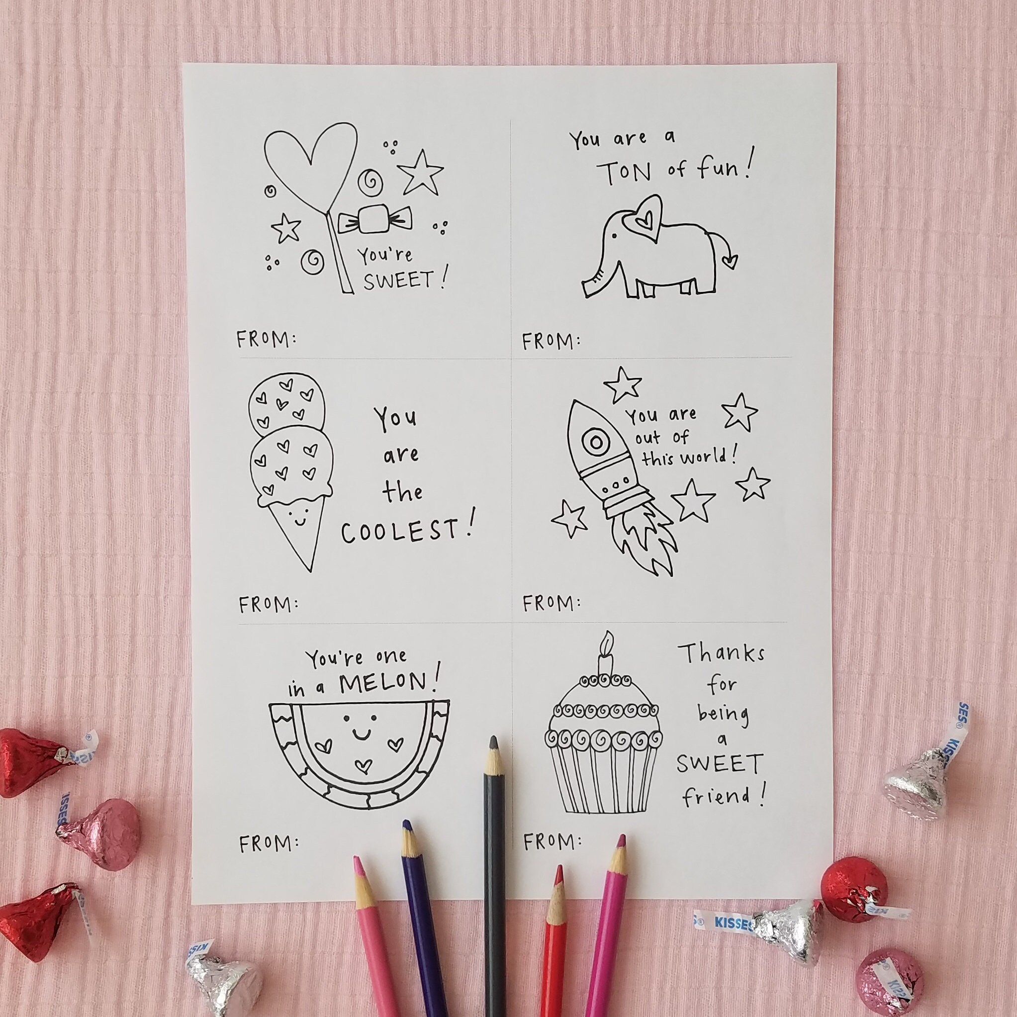 Printable Valentine’s Day Cards and Coloring Pages, Adult and Kid ...