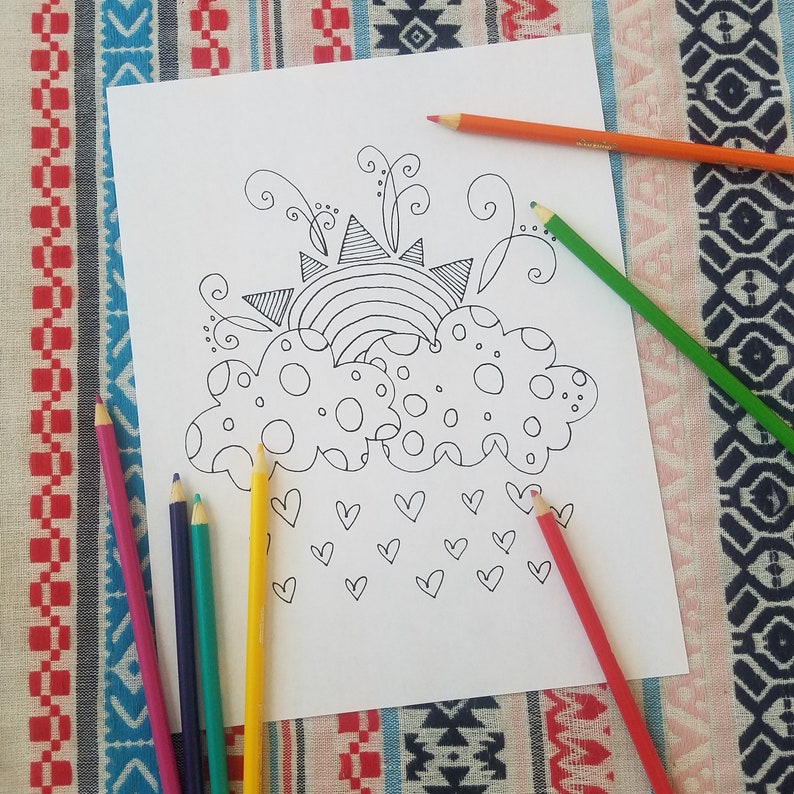 Printable Sunshine Coloring Pages, Adult and Kid Coloring Sheets, You ...