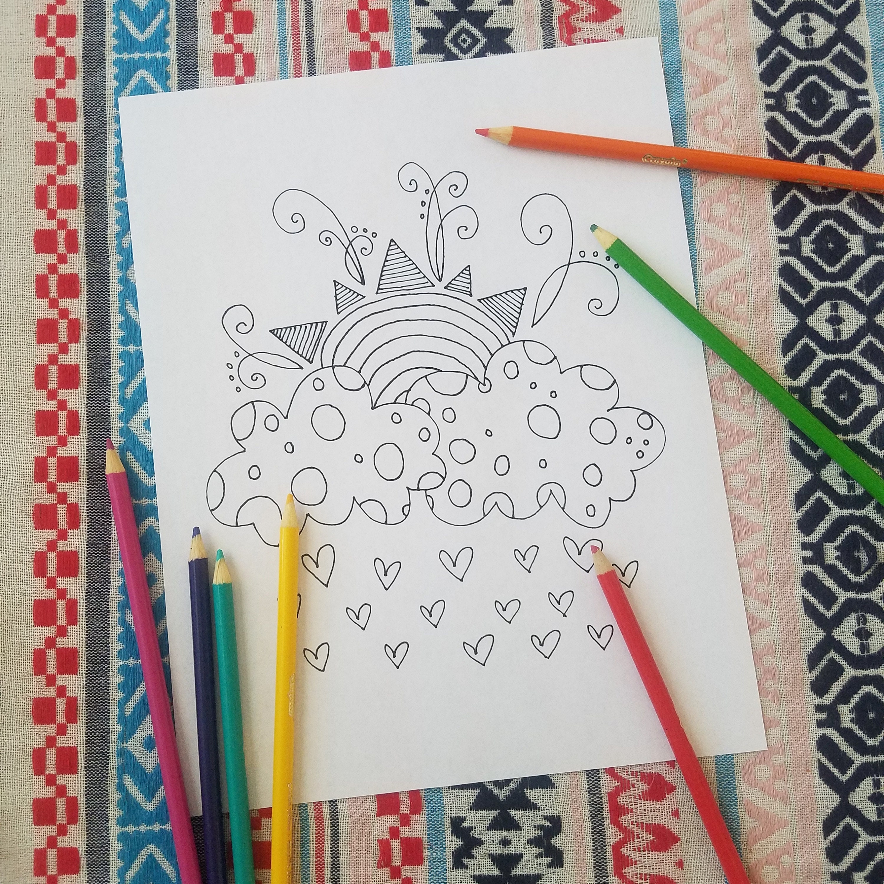 Printable Sunshine Coloring Pages, Adult and Kid Coloring Sheets, You ...