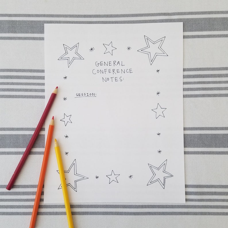 Printable General Conference Coloring Pages and Notes, Adult and Kid ...